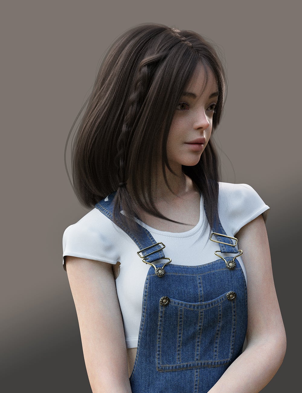 MB Unilateral Braid Hair for Genesis 9 | Daz 3D