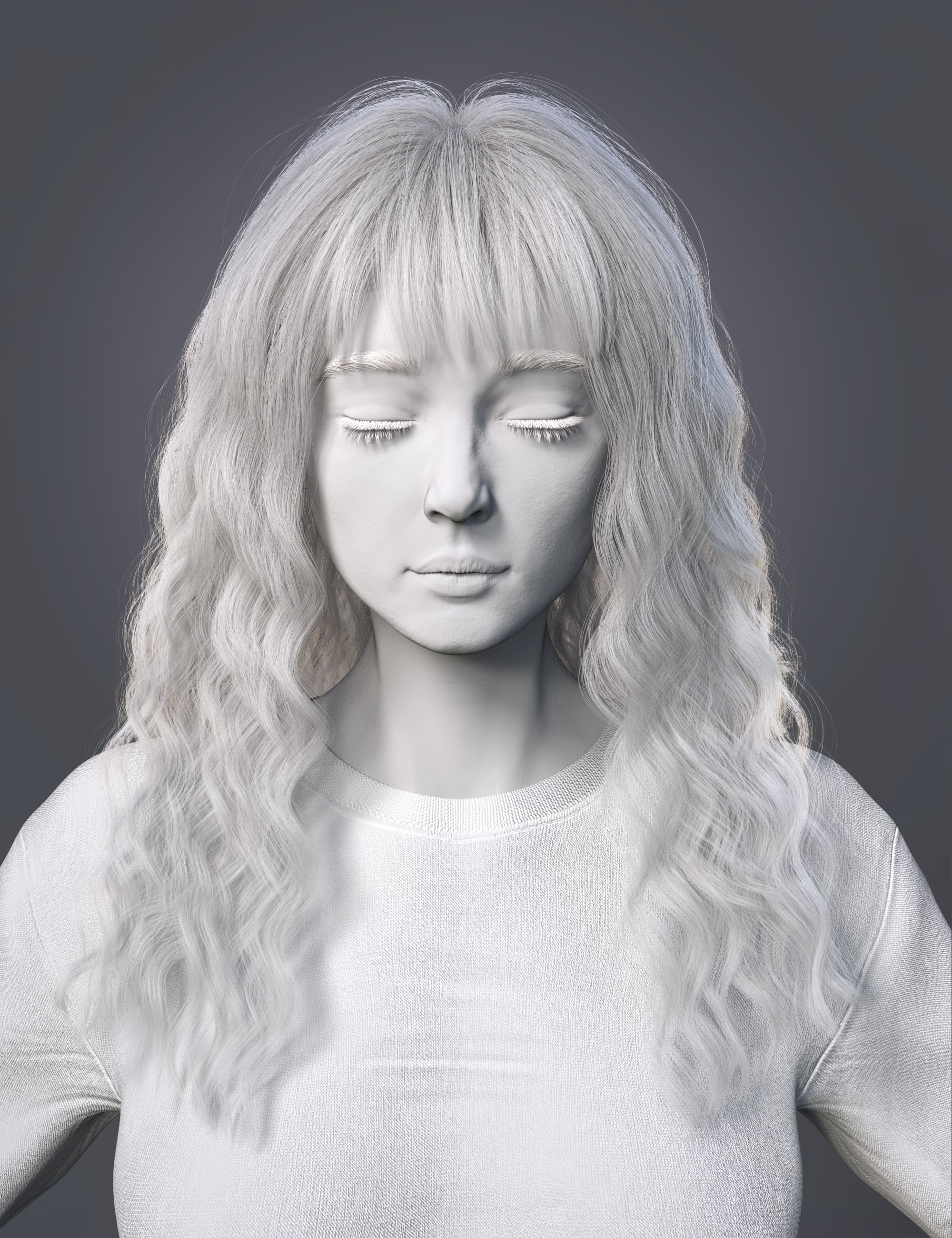 dForce Strand-Based FE Bushy Curls Hair for Genesis 9 | Daz 3D