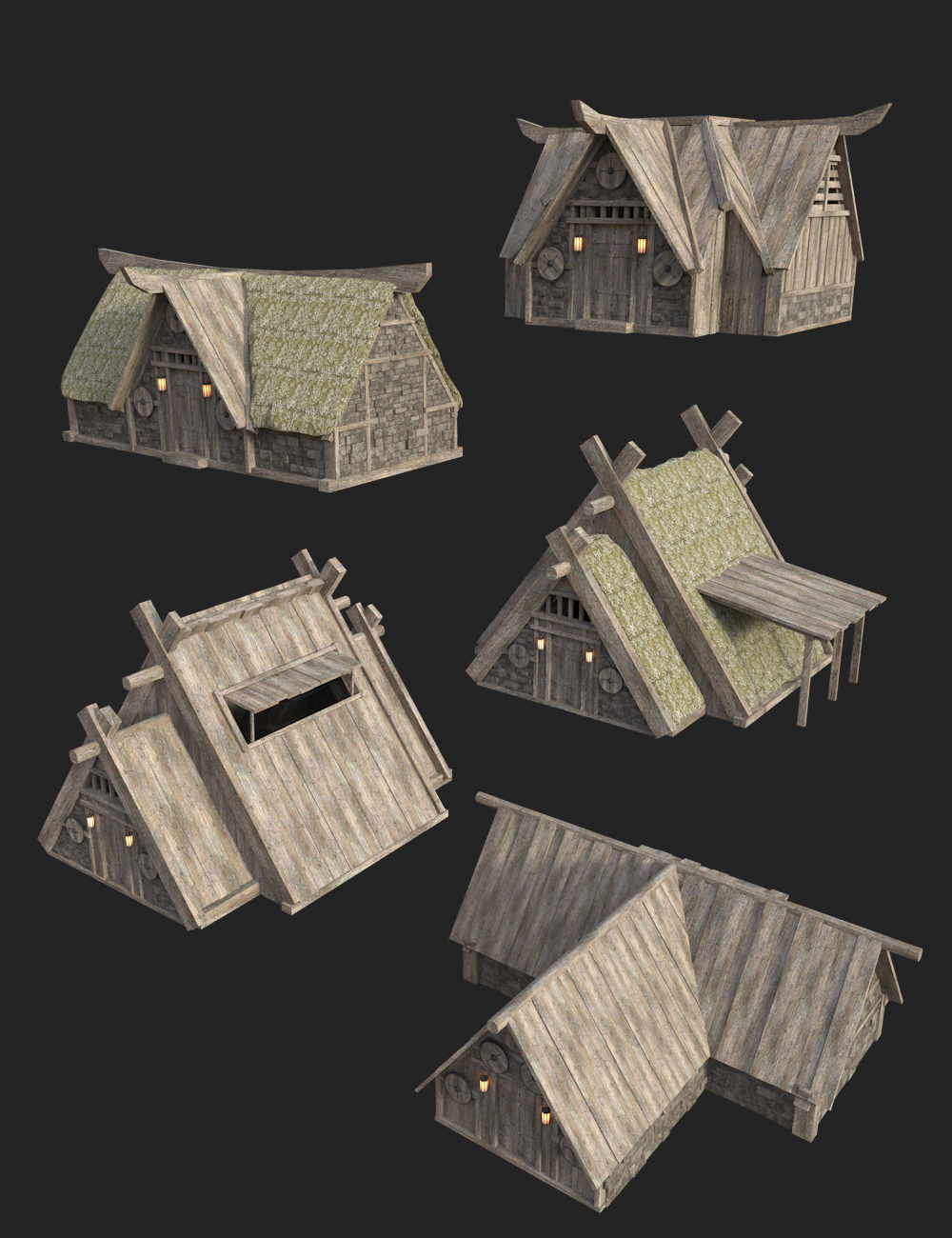 Viking Huts 2 | Daz 3D