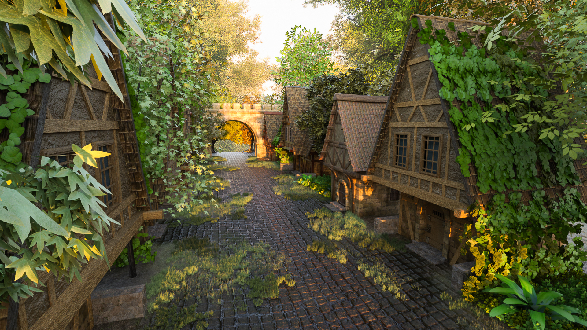 Medieval Forest Village | Daz 3D