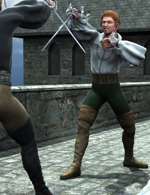 Sword Play - Rapier Poses for M4 | Daz 3D