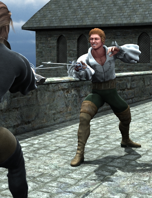 Sword Play - Rapier Poses for M4 | Daz 3D
