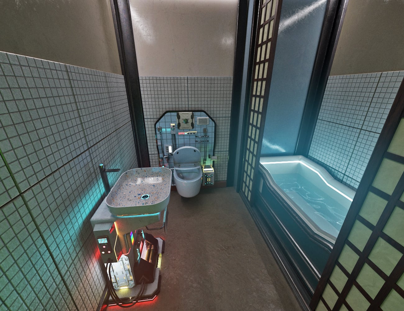 XI Cyber Japan Apartment | Daz 3D