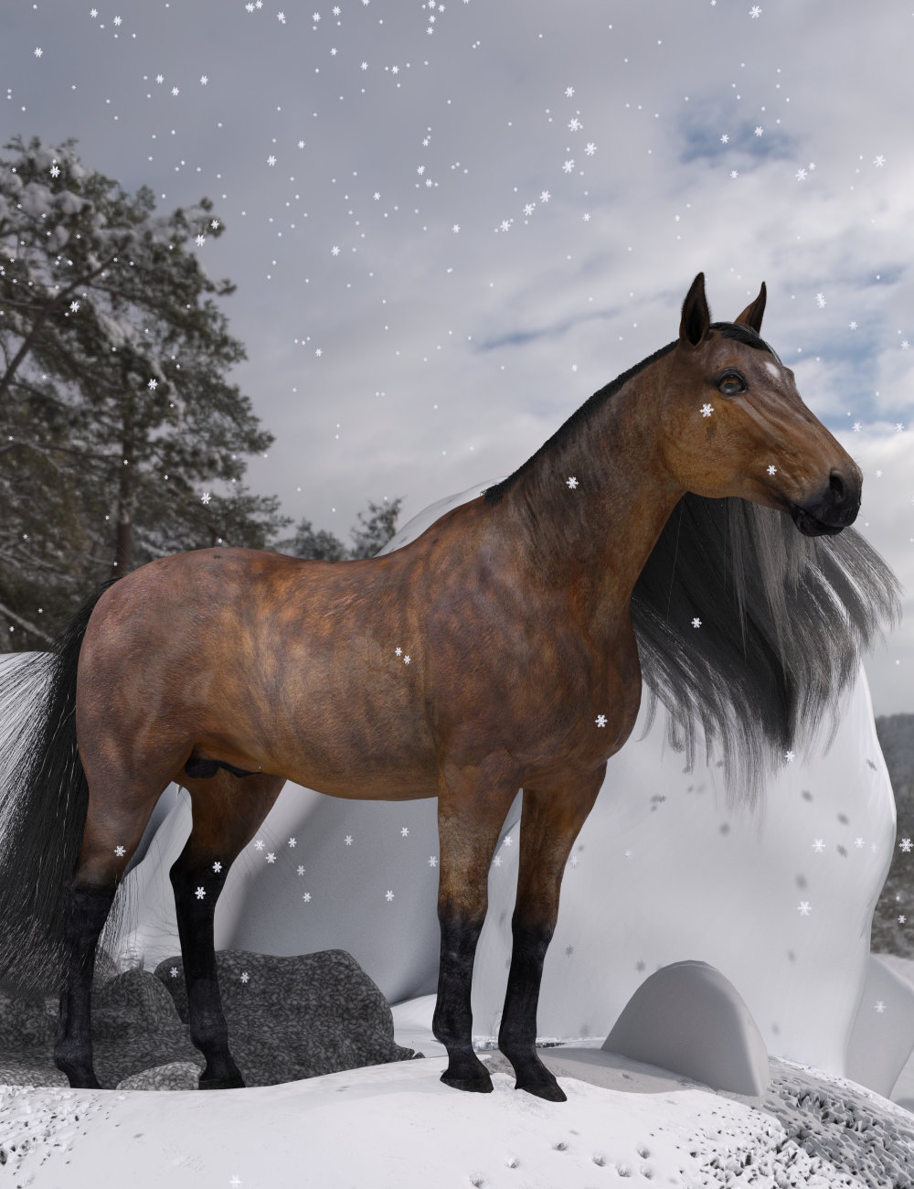 DA Horse 2 UVs for Daz Horse 3 ⋆ Freebies Daz 3D