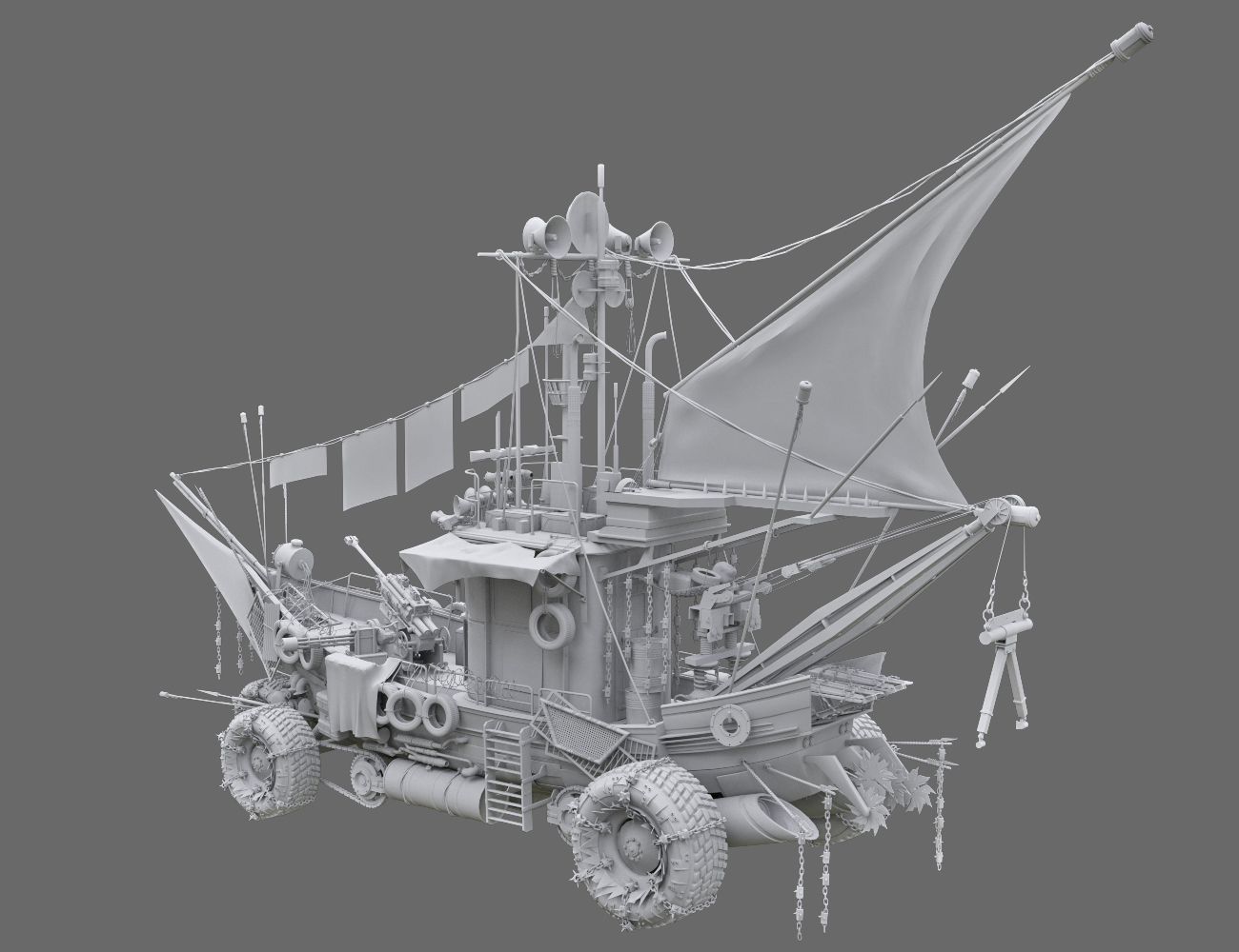 XI Doomsday Land Boat | Daz 3D