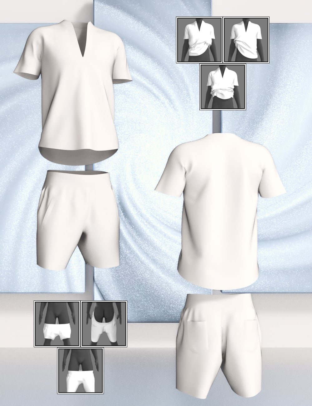 JMR dForce Lubor Linen Outfit for Genesis 9 and 8 Male | Daz 3D