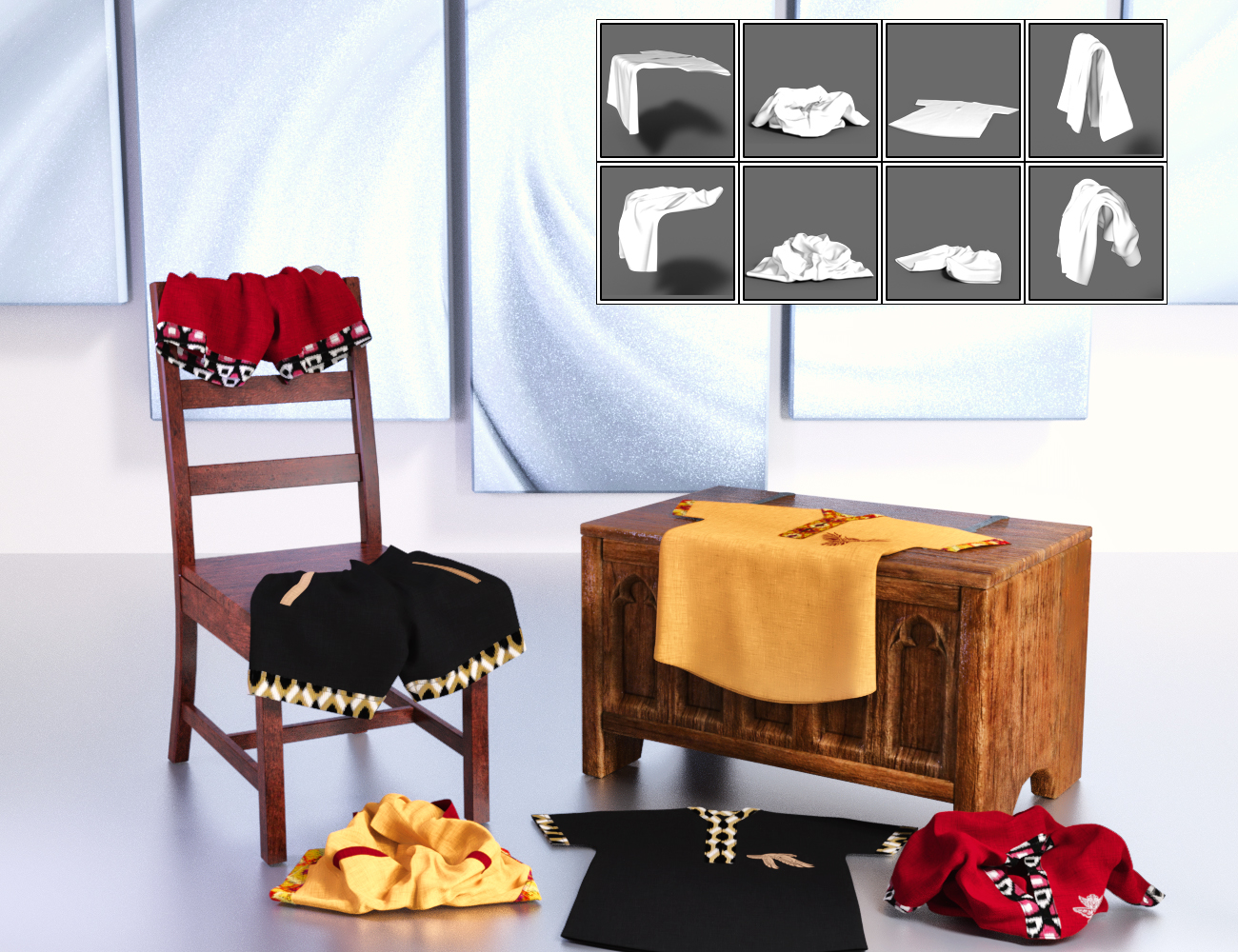 JMR dForce Lubor Linen Outfit for Genesis 9 and 8 Male | Daz 3D