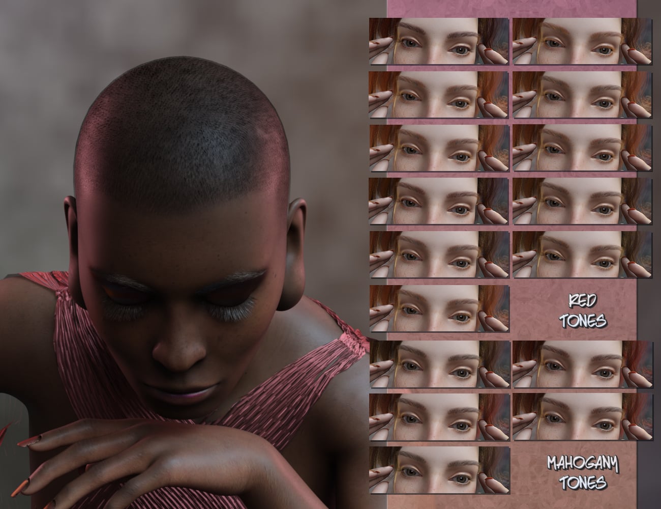 AB Natural Eyebrows and Eyelashes | Daz 3D