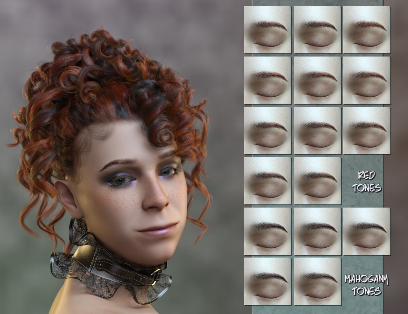 AB Natural Eyebrows and Eyelashes | Daz 3D