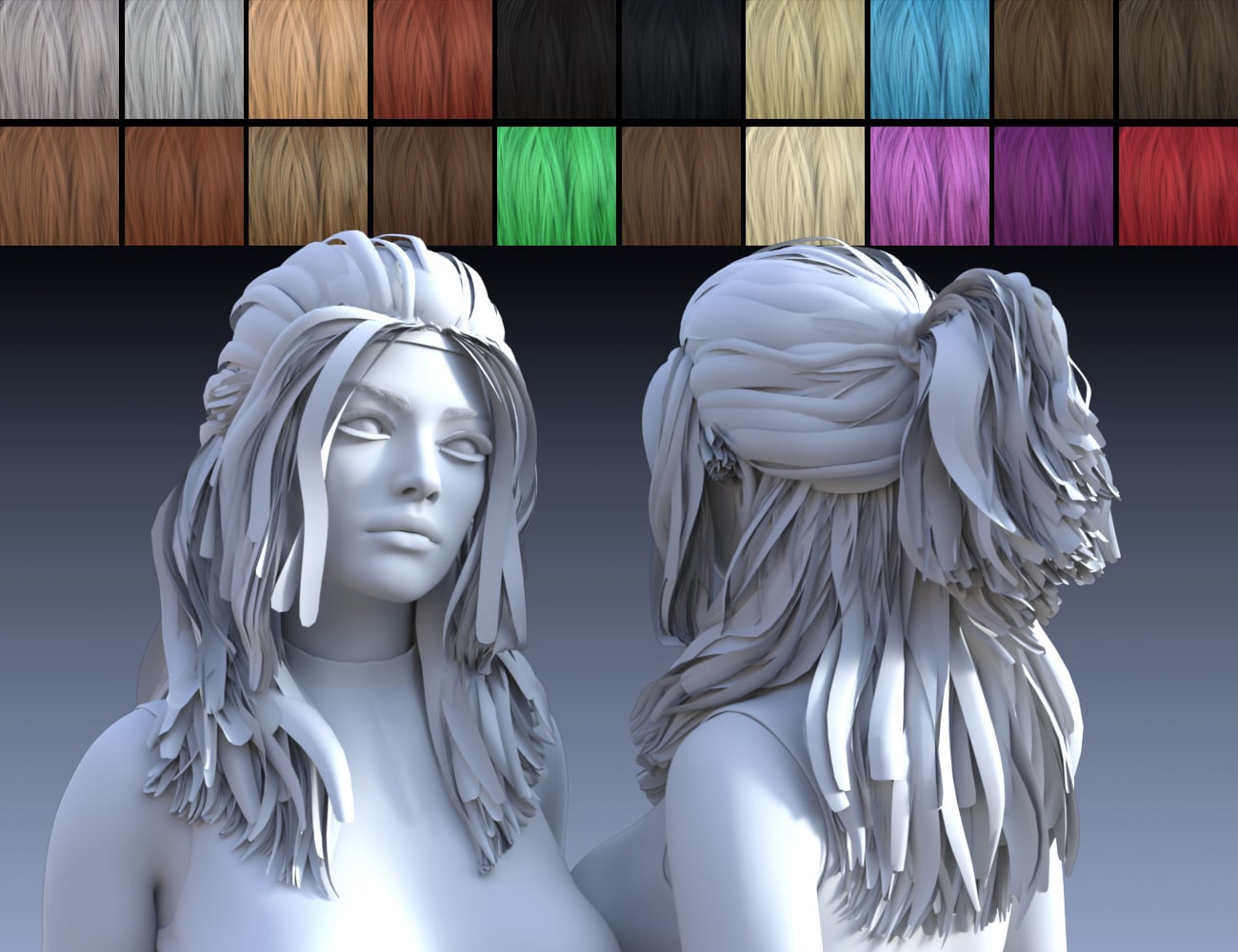 dForce CS Hannah Hair for Genesis 9 | Daz 3D