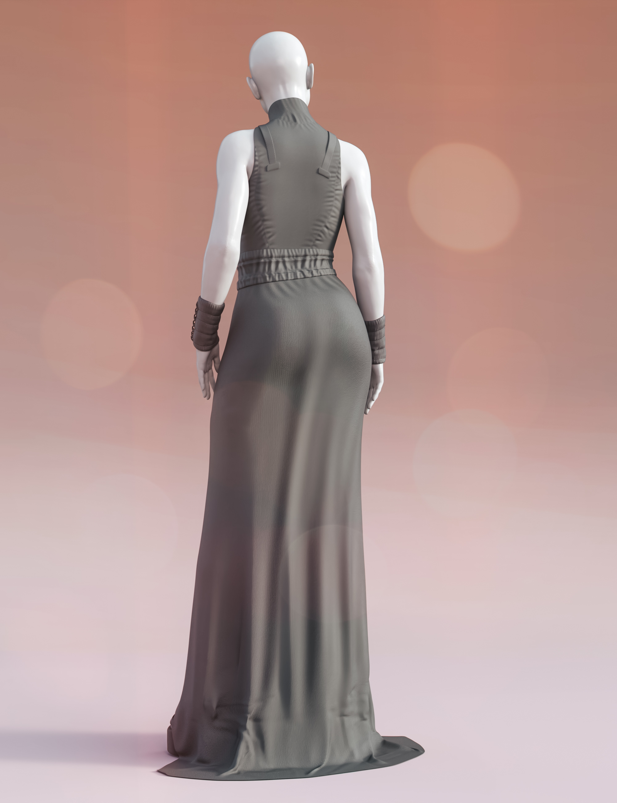 dForce M8 Obsidian Grace Dress for Genesis 9 | Daz 3D