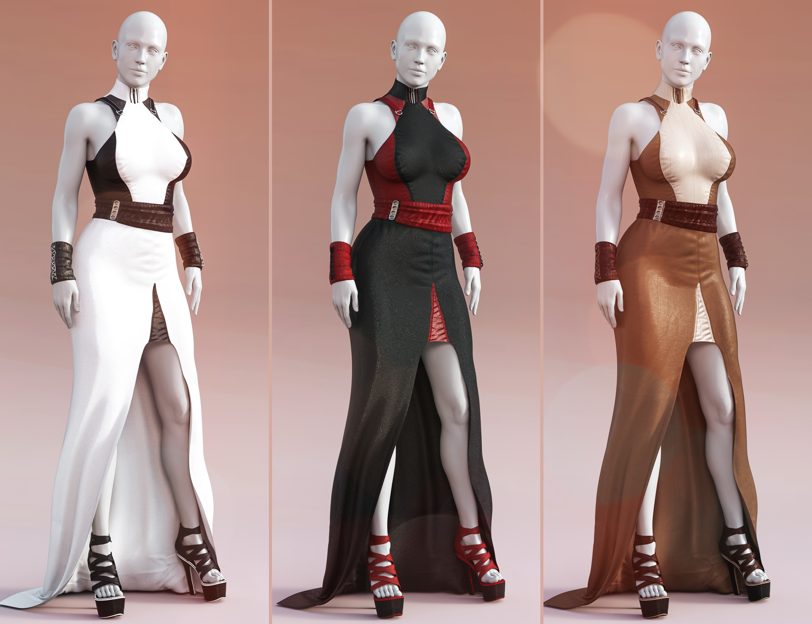 dForce M8 Obsidian Grace Dress for Genesis 9 | Daz 3D