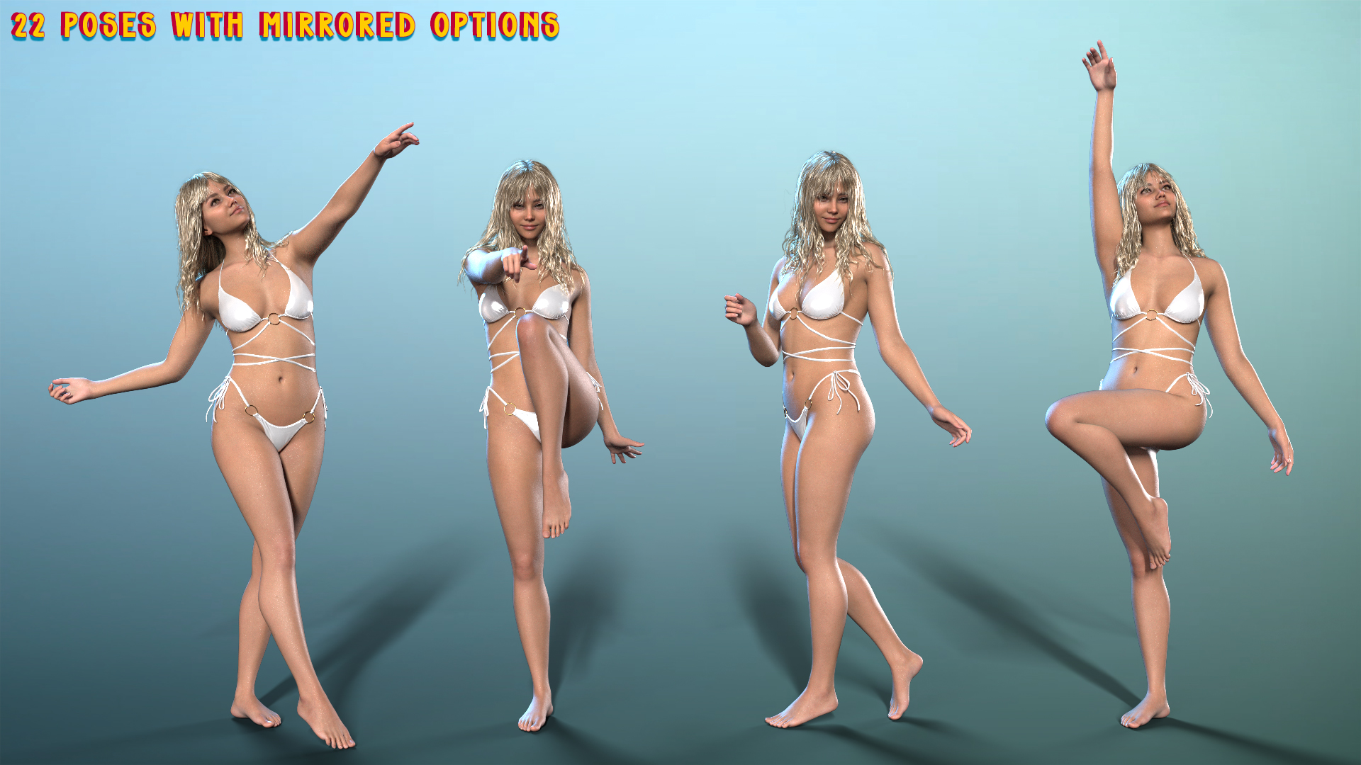 PTF Summer Fun Poses for Genesis 9 Feminine | Daz 3D