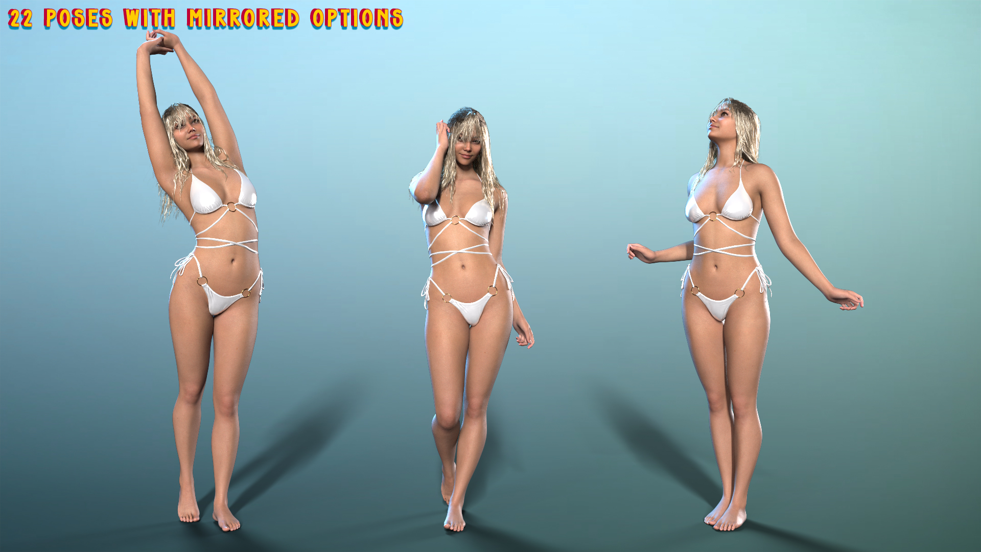 PTF Summer Fun Poses for Genesis 9 Feminine | Daz 3D