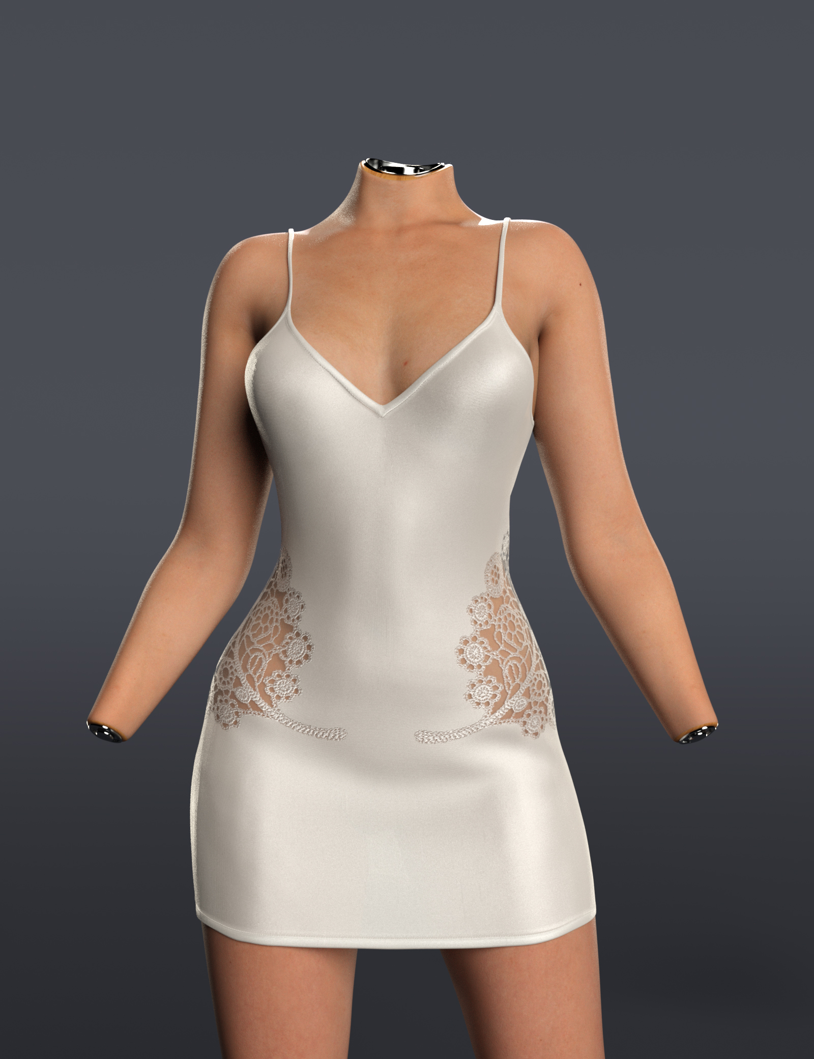 dForce MK Cooling Camisole Openwork Nightgown for Genesis 9 | Daz 3D