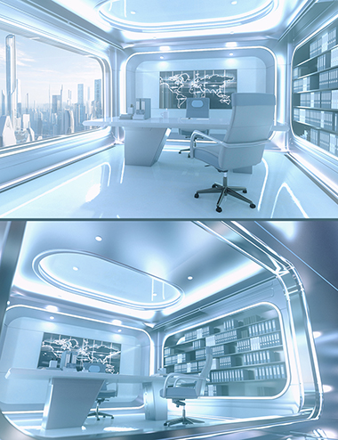 Polish Futuristic Boss Office | Daz 3D