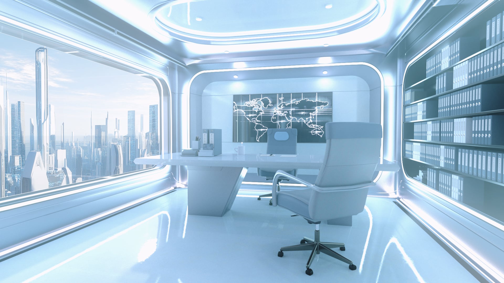 Polish Futuristic Boss Office | Daz 3D