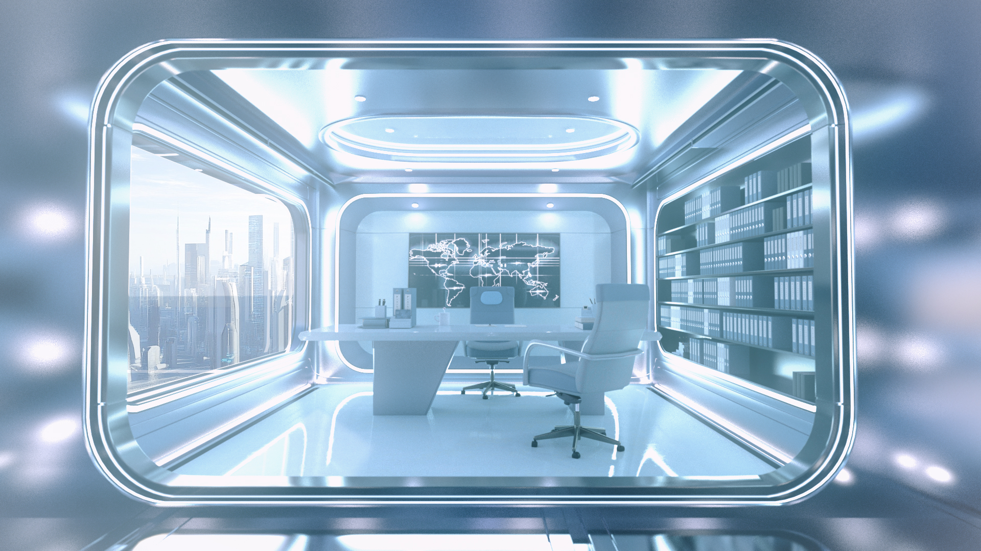 Polish Futuristic Boss Office | Daz 3D