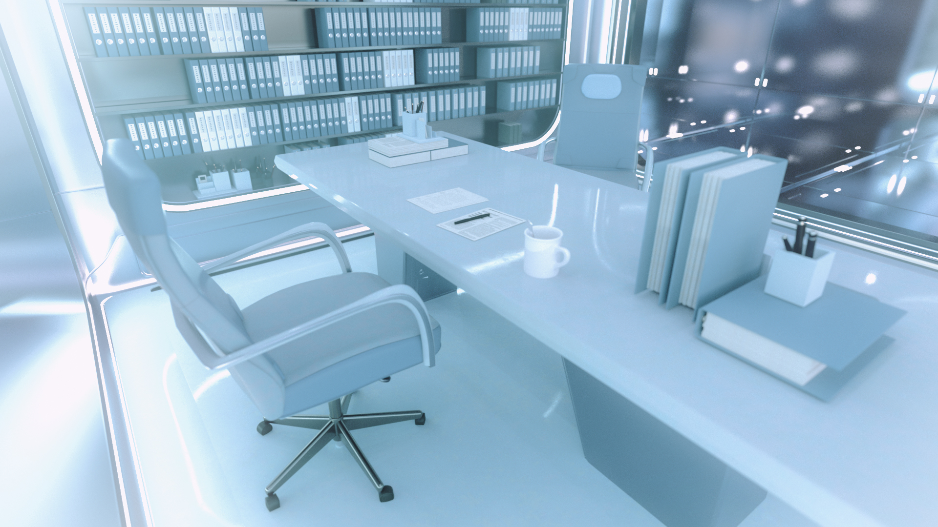 Polish Futuristic Boss Office | Daz 3D