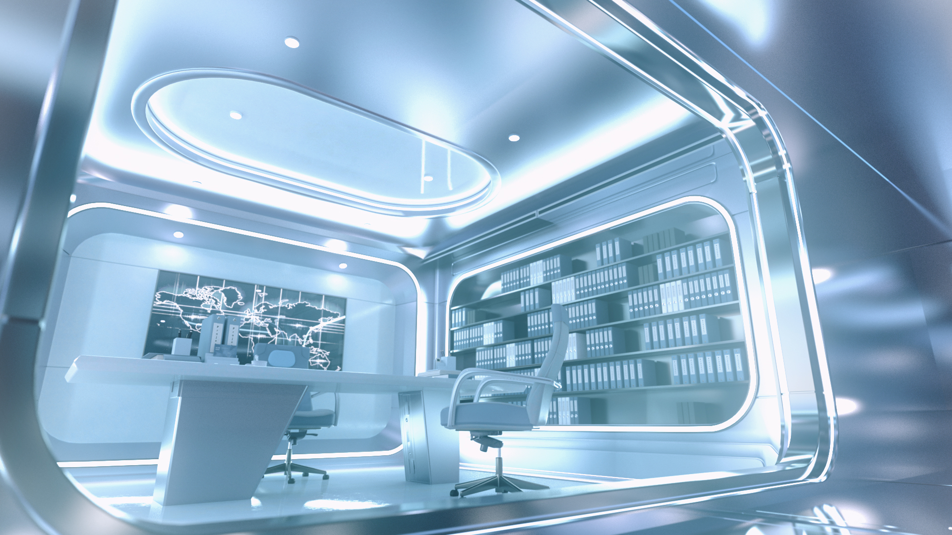 Polish Futuristic Boss Office | Daz 3D