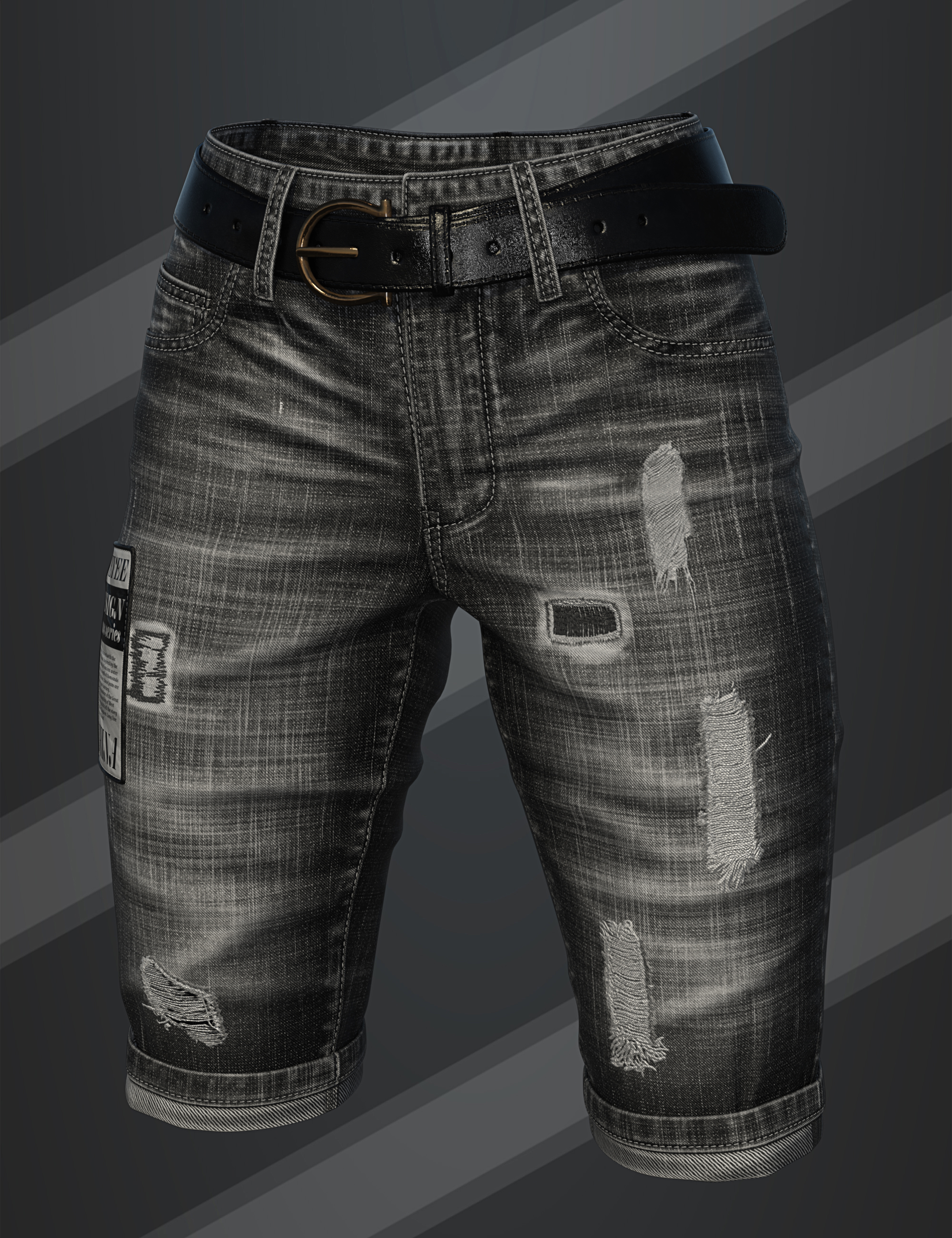 dForce SU Medium Length Jeans for Genesis 9, 8.1, and 8 Female | Daz 3D