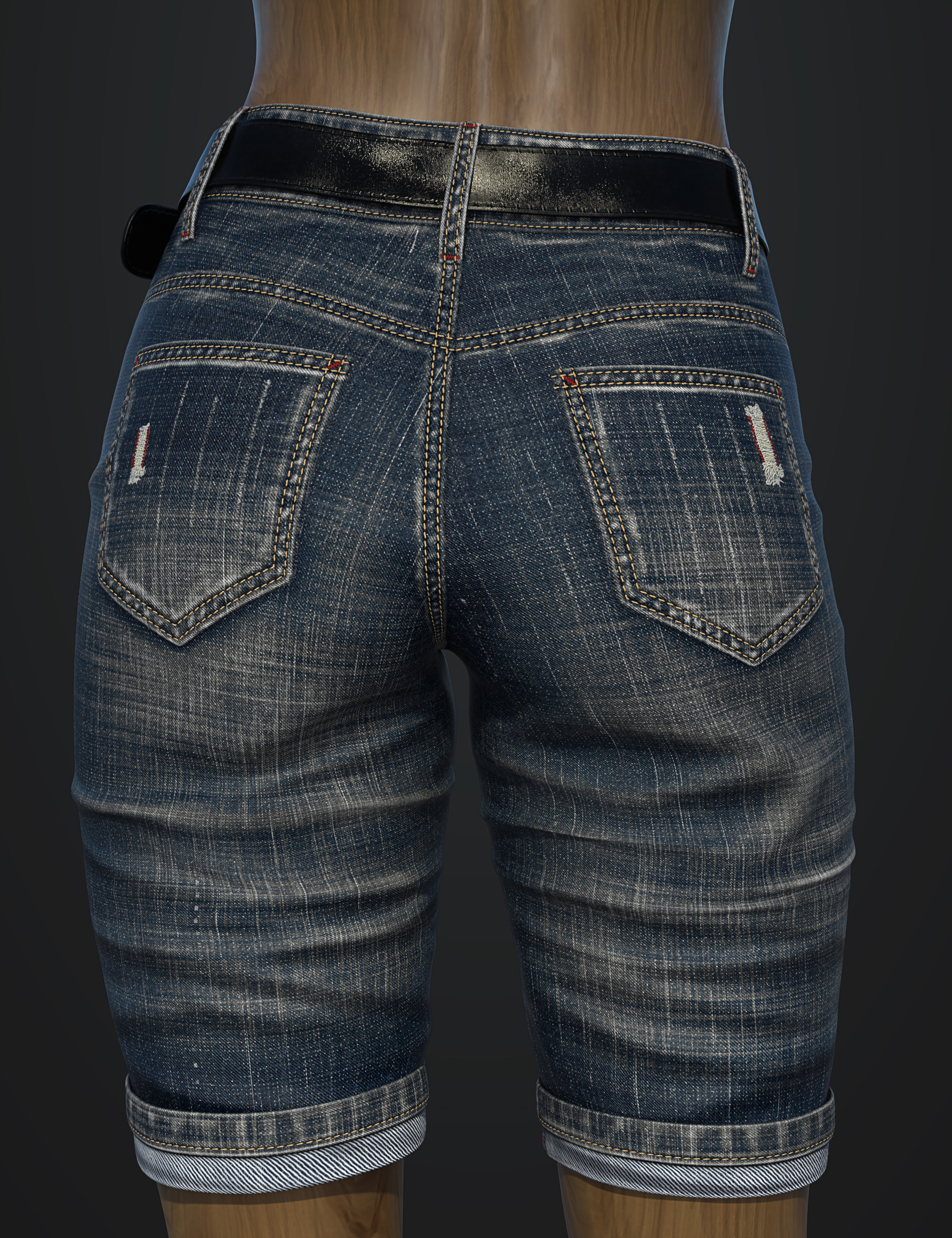 dForce SU Medium Length Jeans for Genesis 9, 8.1, and 8 Female | Daz 3D