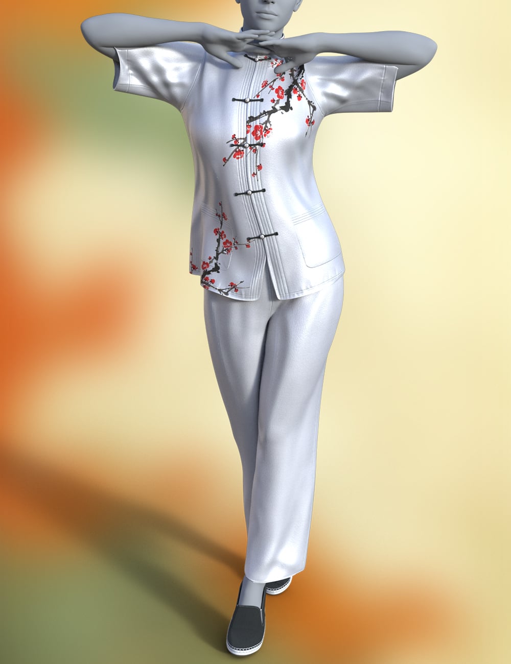 dForce Traditional Tang Suit Outfit for Genesis 9 | Daz 3D