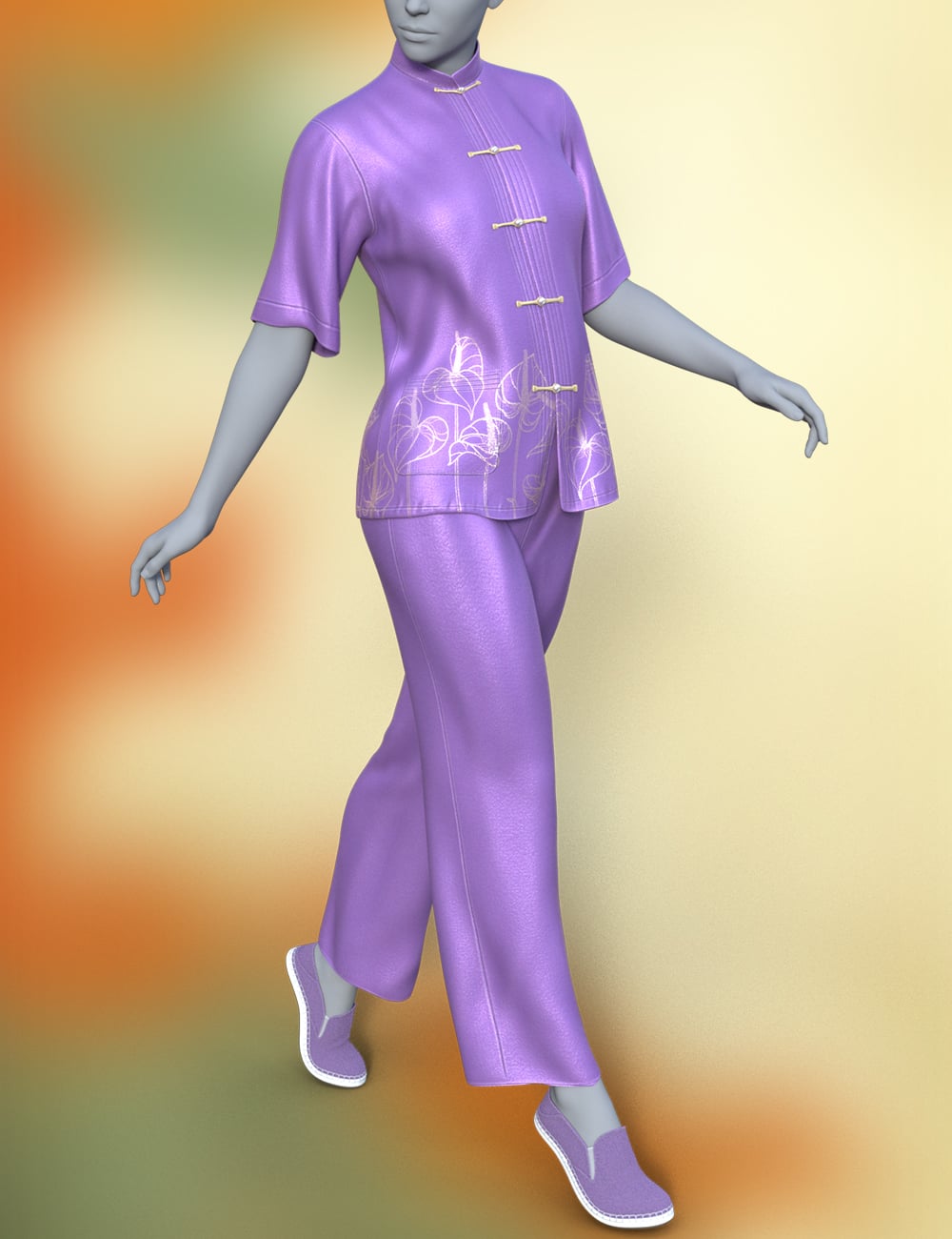 dForce Traditional Tang Suit Outfit for Genesis 9 | Daz 3D