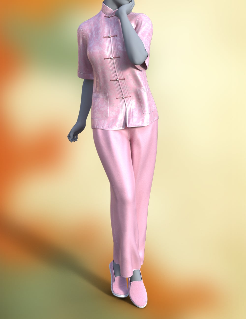 dForce Traditional Tang Suit Outfit for Genesis 9 | Daz 3D