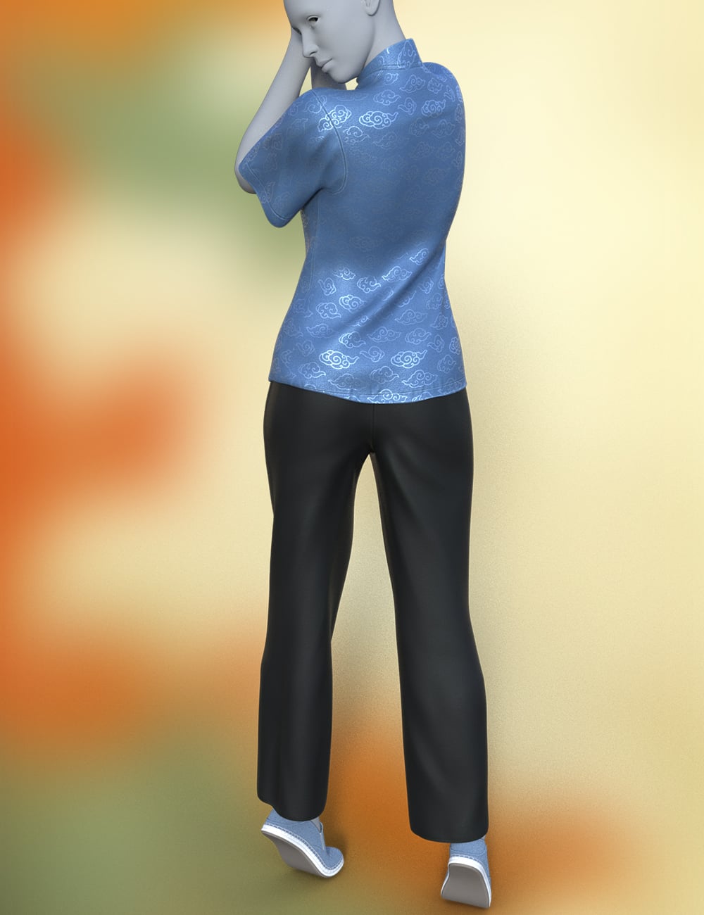 dForce Traditional Tang Suit Outfit for Genesis 9 | Daz 3D