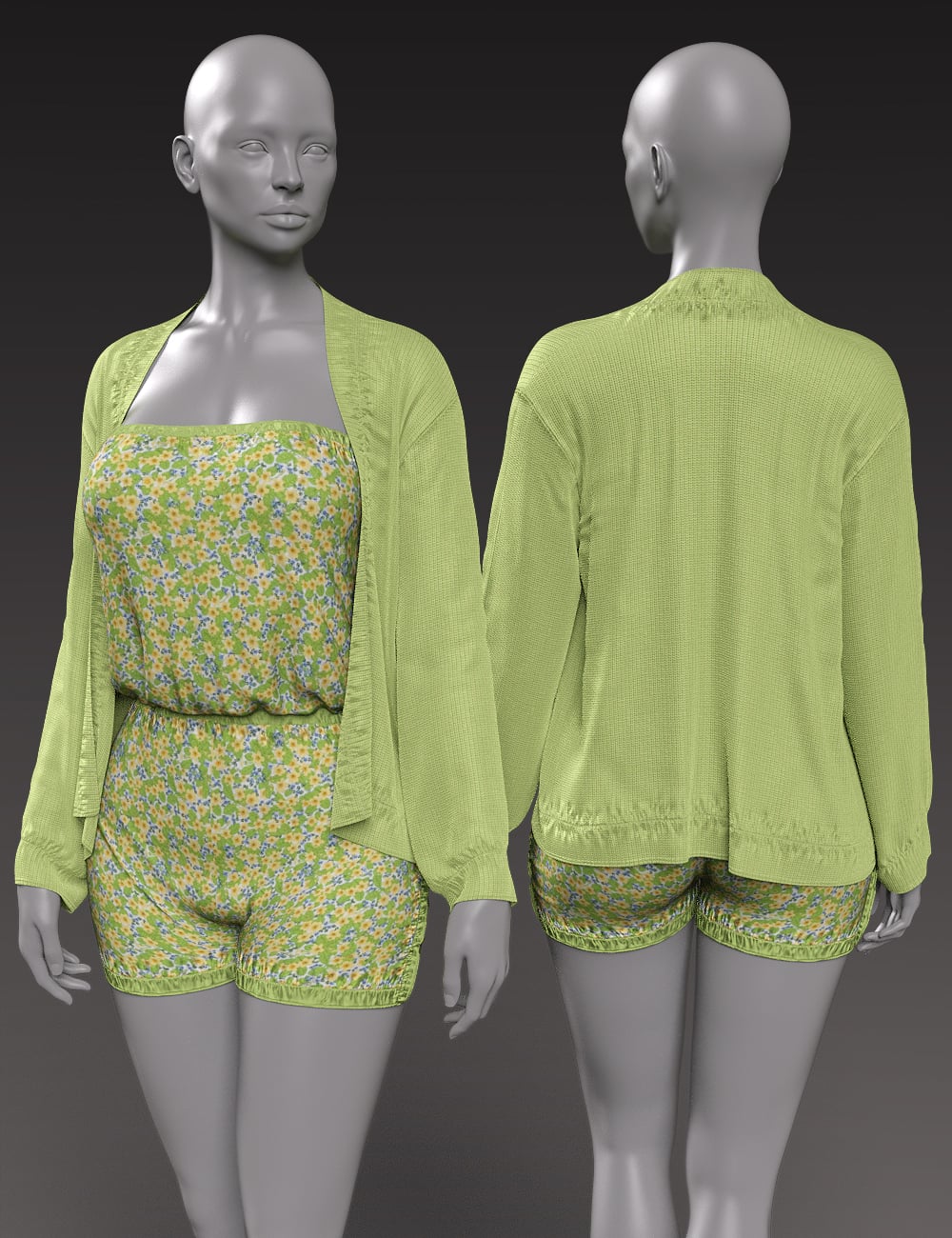 VERSUS - dForce Retro Romper Texture Add-On | Daz 3D