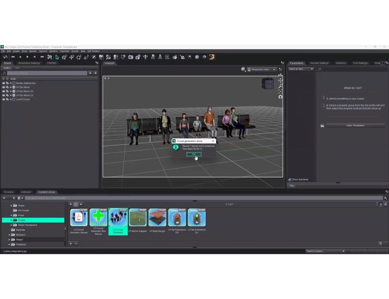 Efficient Crowd Animation in DAZ Studio: A LowPoly Workflow | Daz 3D