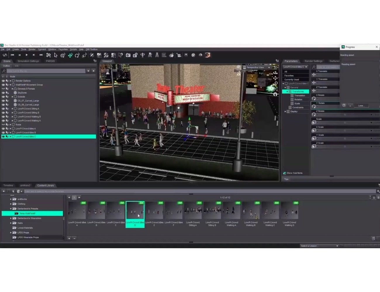Efficient Crowd Animation in DAZ Studio: A LowPoly Workflow | Daz 3D