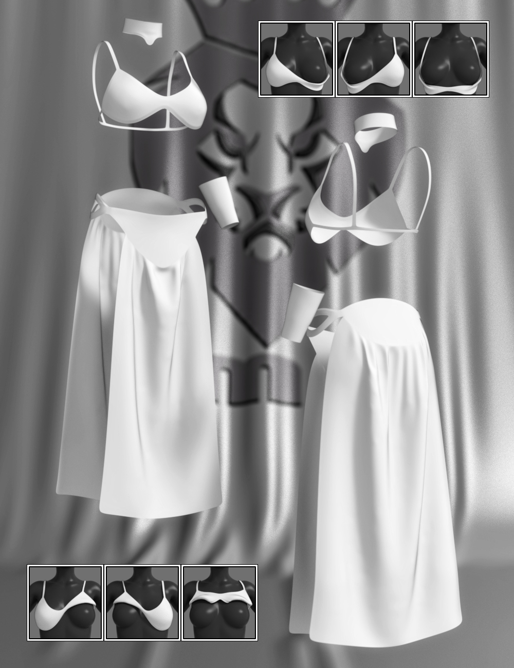 JMR dForce Lilian Costume for Genesis 9 and 8 Female | Daz 3D