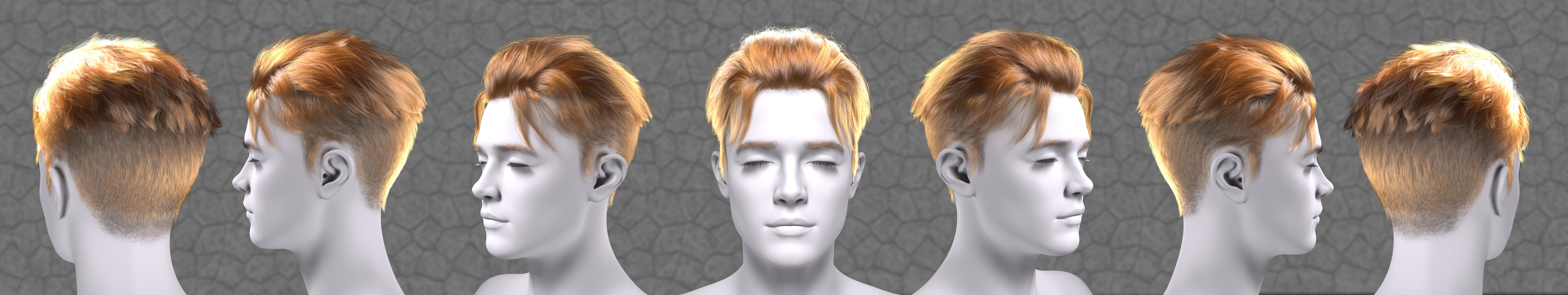 dForce Strand-Based FE Dragon Beard Back Hair for Genesis 9 | Daz 3D