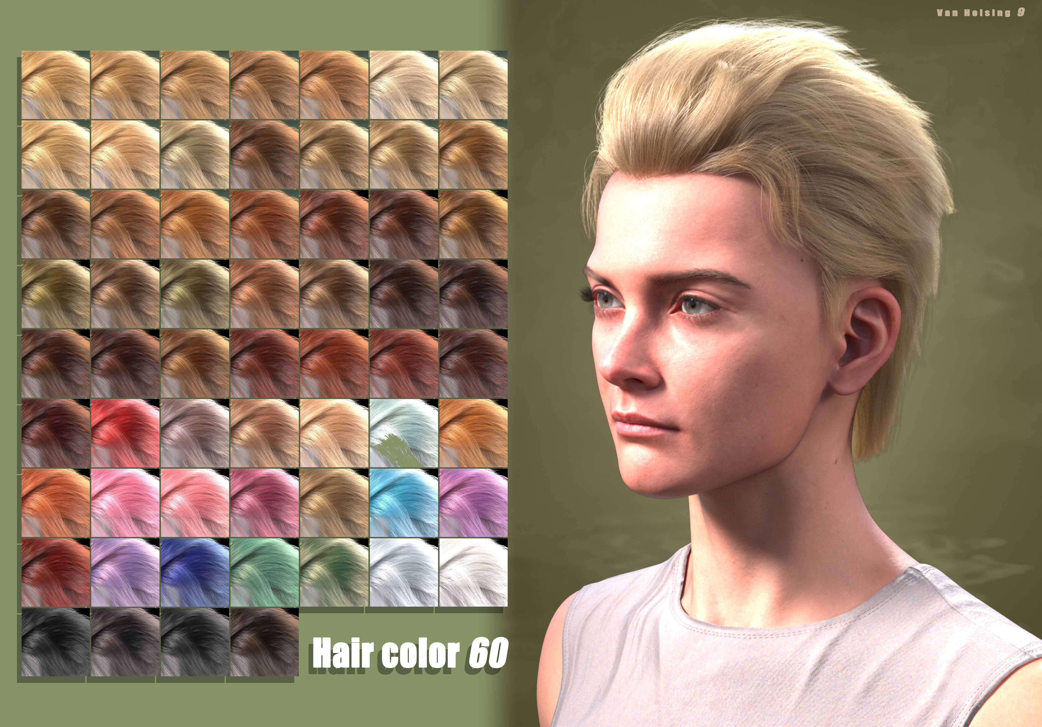 dForce Strand-Based FE Dragon Beard Back Hair for Genesis 9 | Daz 3D