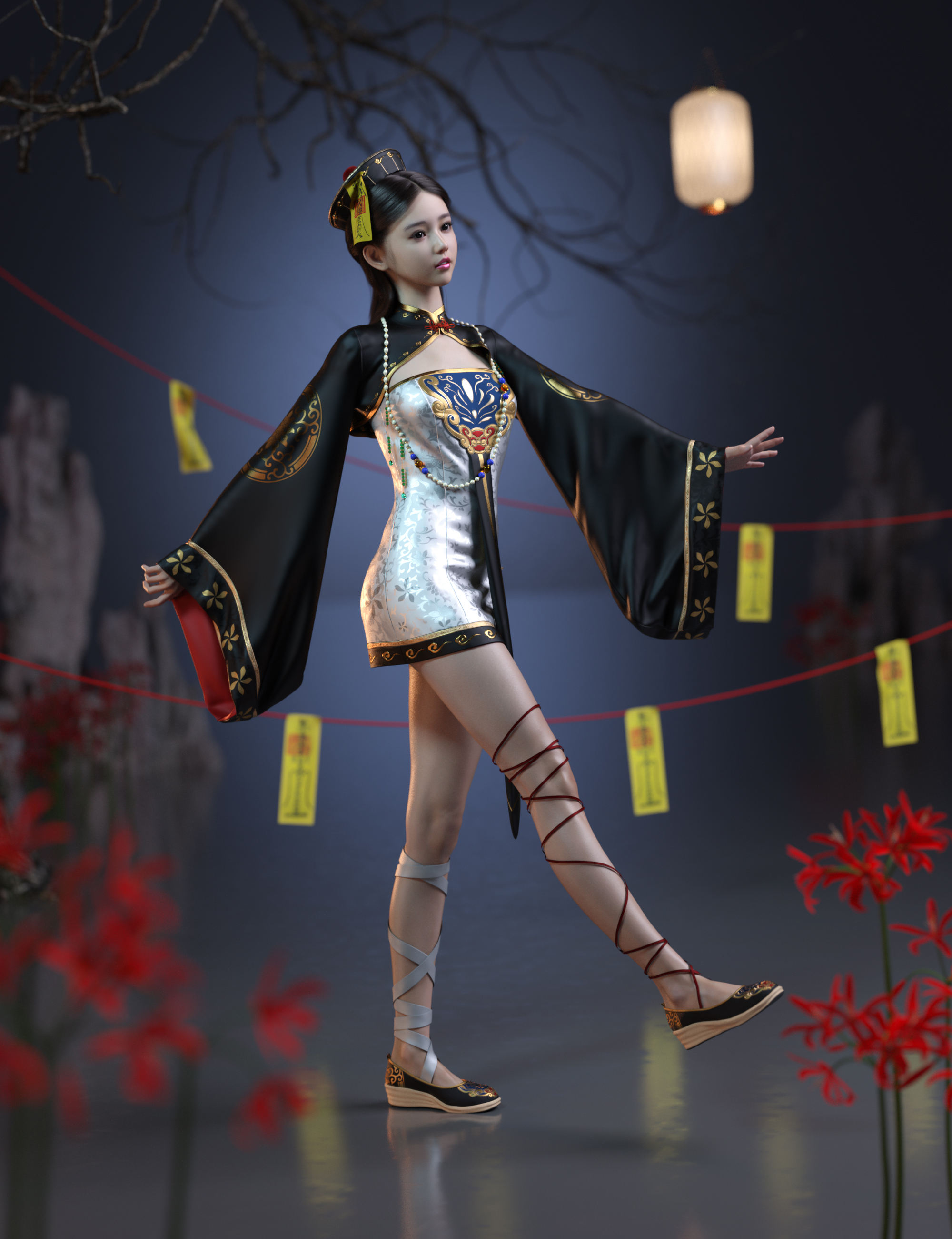 dForce MKTG Sweet Zombie Outfit for Genesis 9, 8.1 and 8 Female | Daz 3D