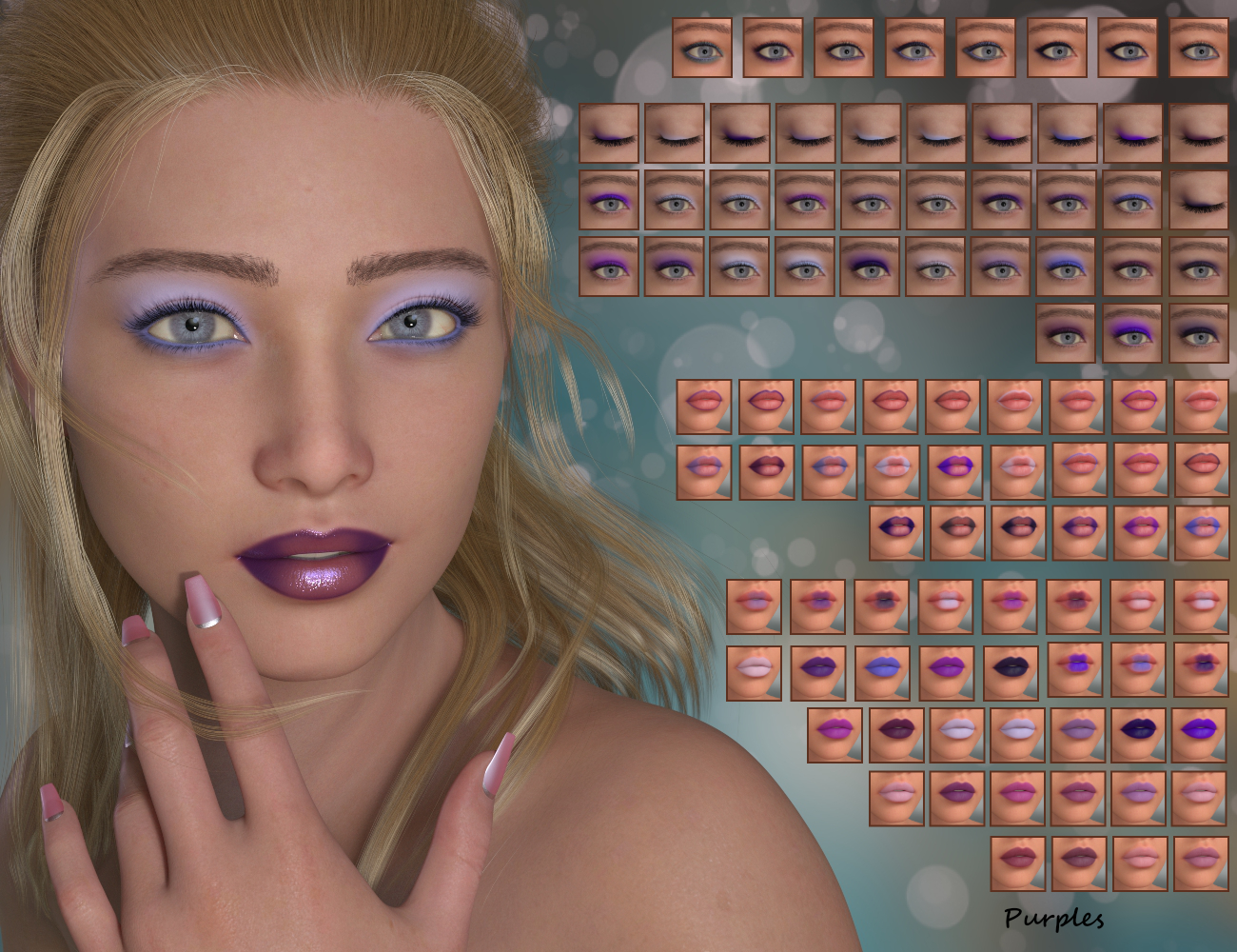 Charmed Beauty LIE Makeup for Genesis 9 | Daz 3D