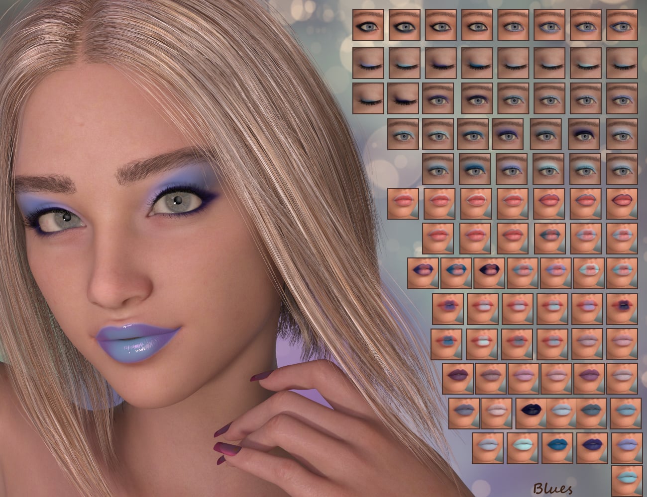 Charmed Beauty LIE Makeup for Genesis 9 | Daz 3D