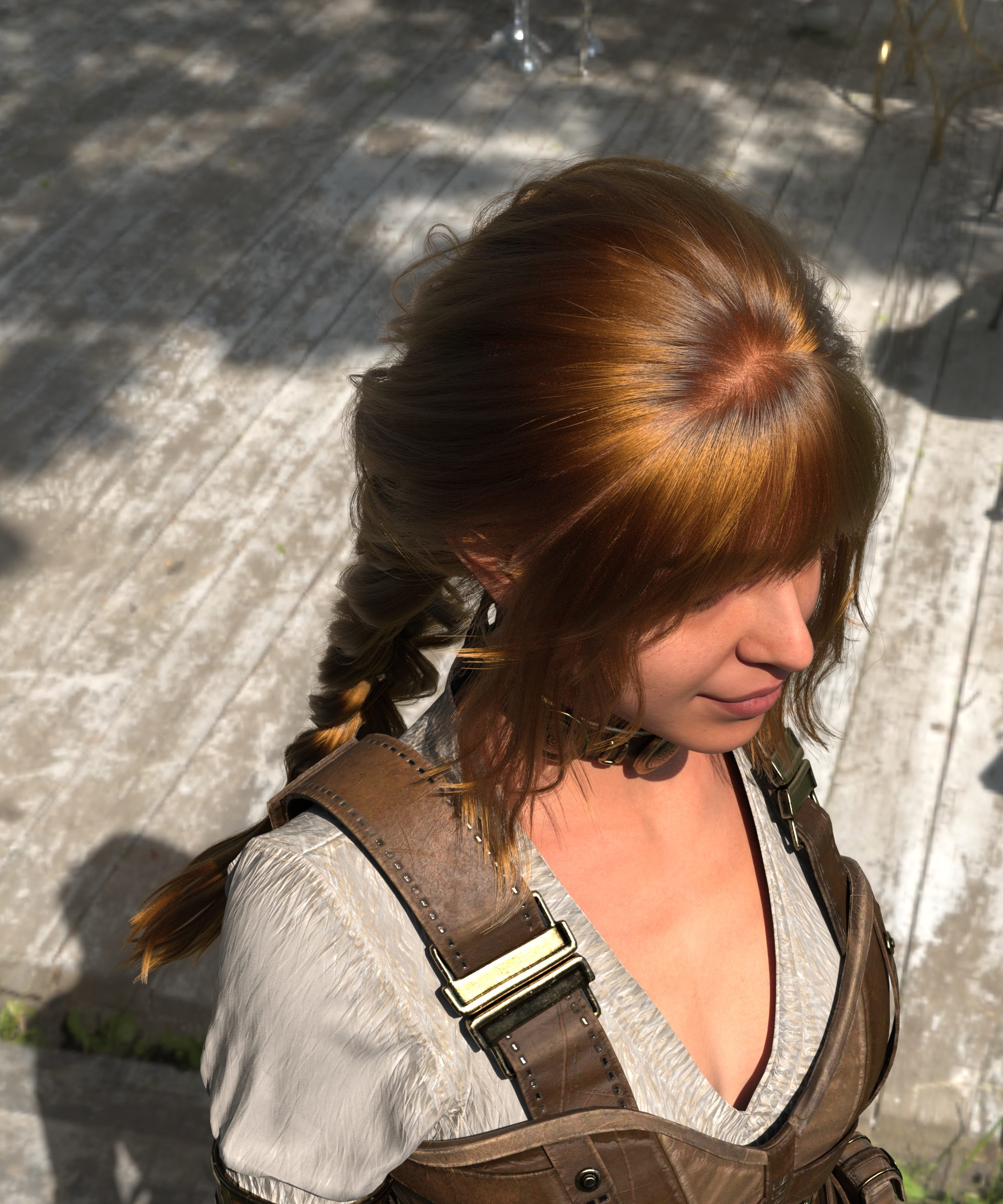 dForce Messy French Braid for Genesis 9 | Daz 3D