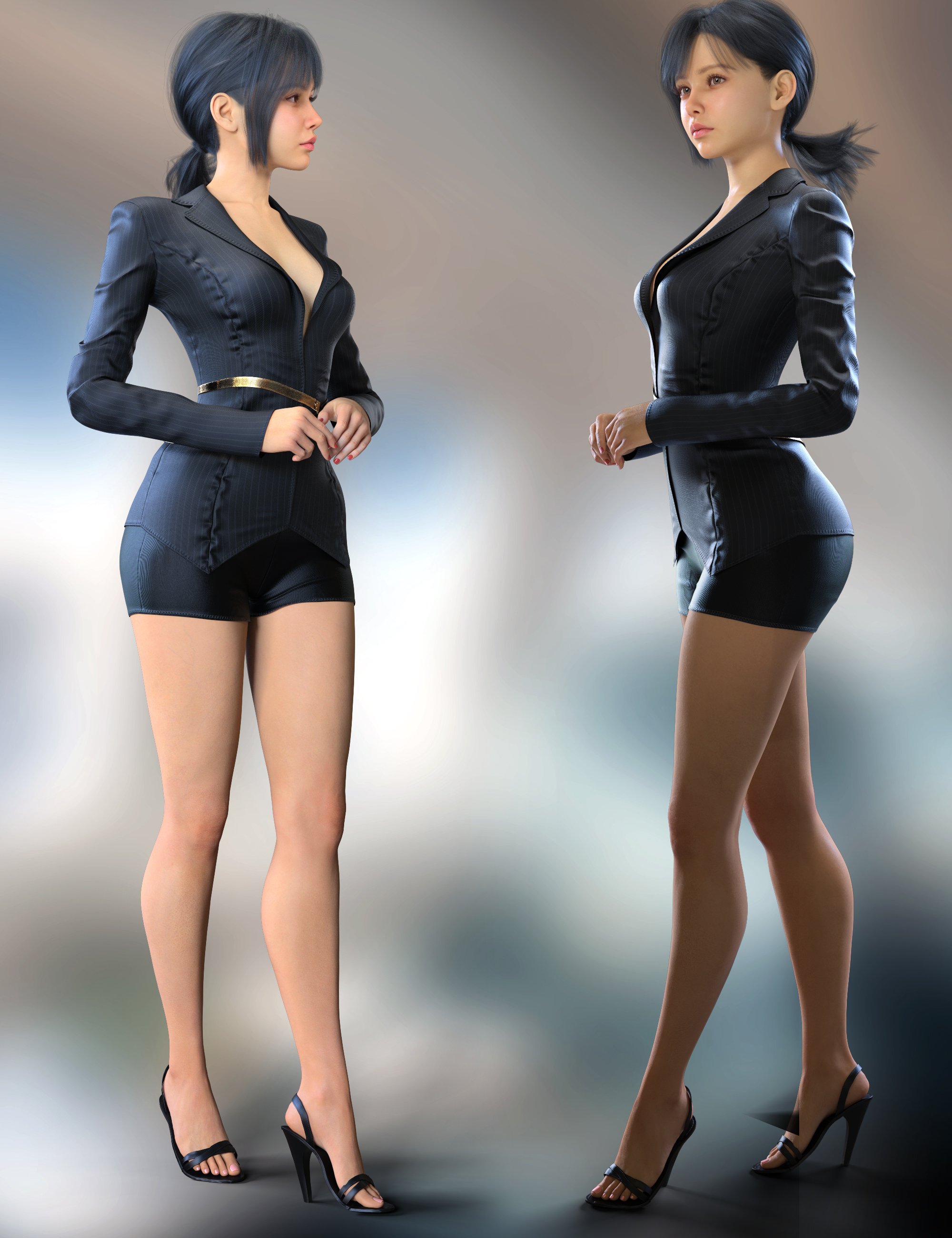 Vo Rena and Young, and Vo Minae, and Young HD for Genesis 9 Character Bundle | Daz 3D