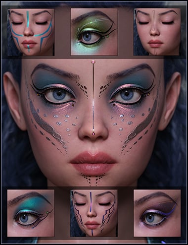 Utopia Sci-Fi Makeup Builder for Genesis 9 | Daz 3D