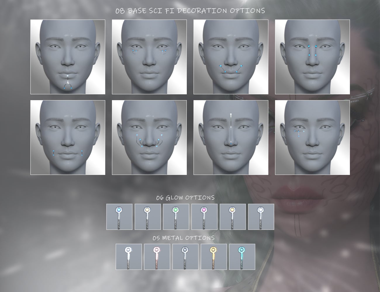 Utopia Sci-Fi Makeup Builder for Genesis 9 | Daz 3D