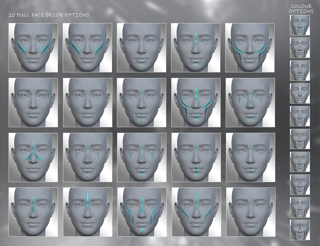 Utopia Sci-Fi Makeup Builder for Genesis 9 | Daz 3D