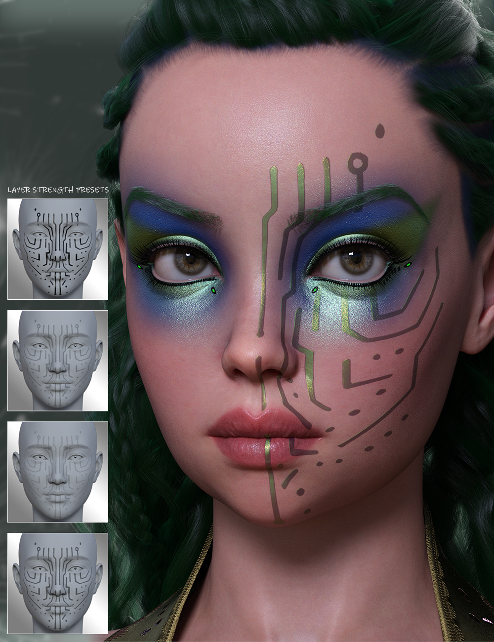 Utopia Sci-Fi Makeup Builder for Genesis 9 | Daz 3D