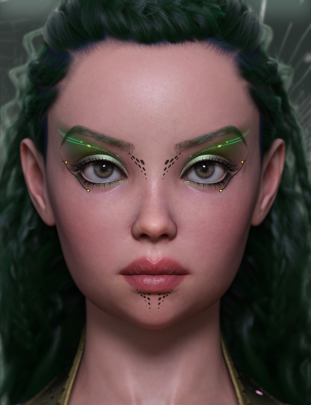 Utopia Sci-Fi Makeup Builder for Genesis 9 | Daz 3D