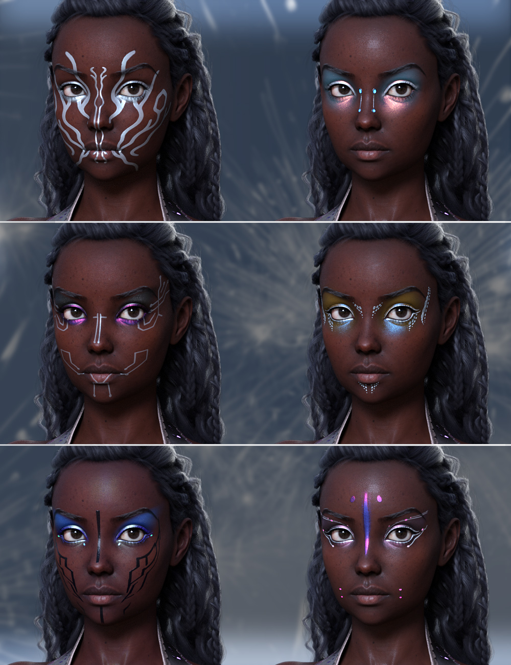 Utopia Sci-Fi Makeup Builder for Genesis 9 | Daz 3D