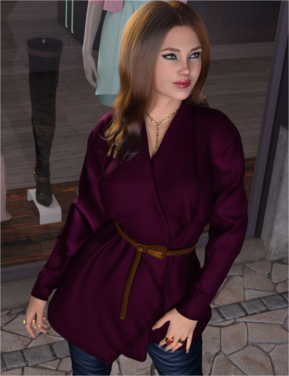 Fashionable Textures for dForce SU Fashion Trench Coat | Daz 3D