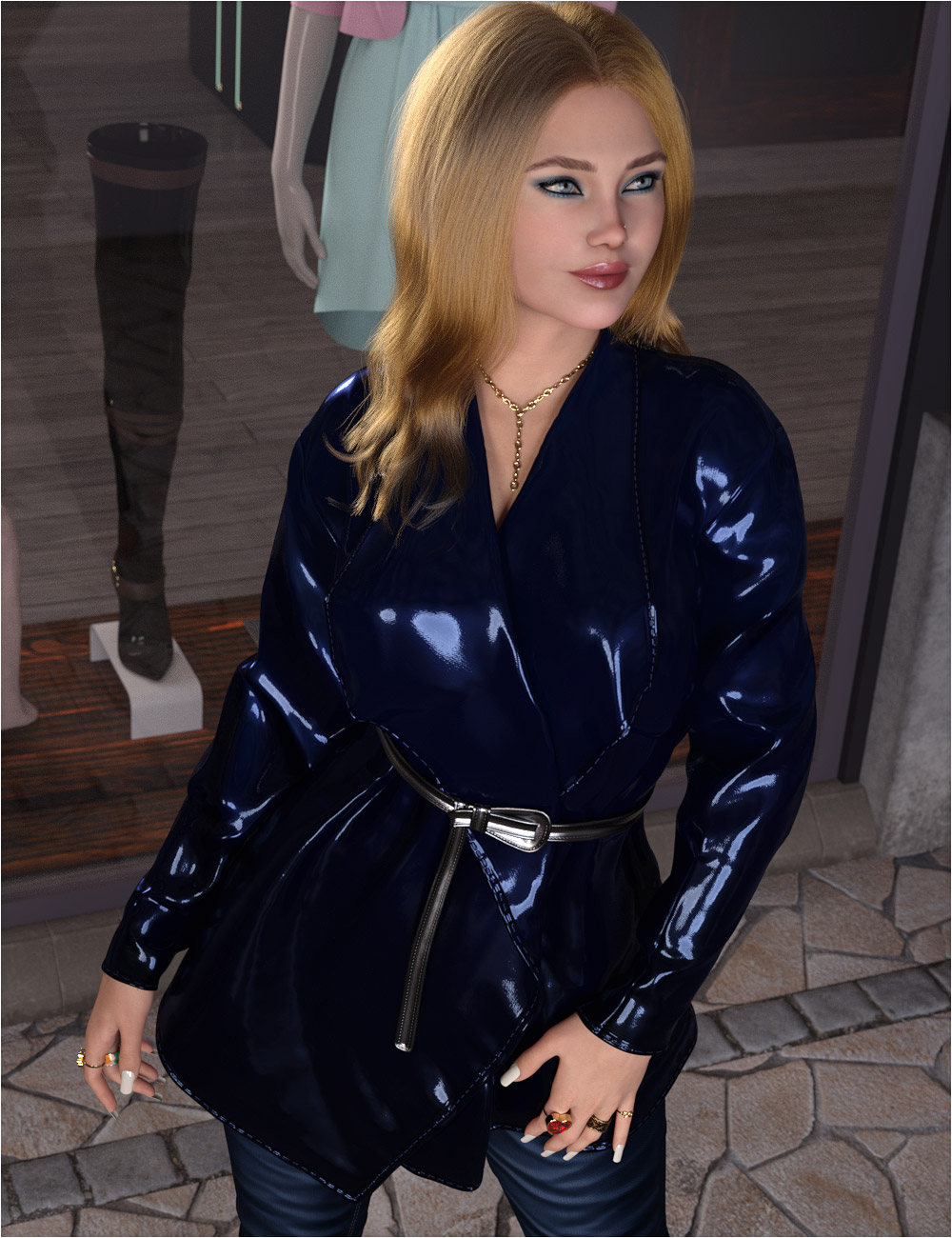 Fashionable Textures for dForce SU Fashion Trench Coat | Daz 3D