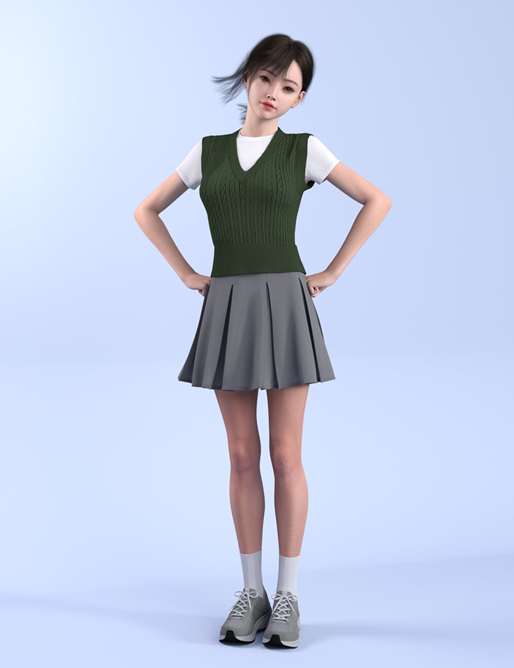 dForce HnC25 Knit Vest Code Outfits for Genesis 9 | Daz 3D